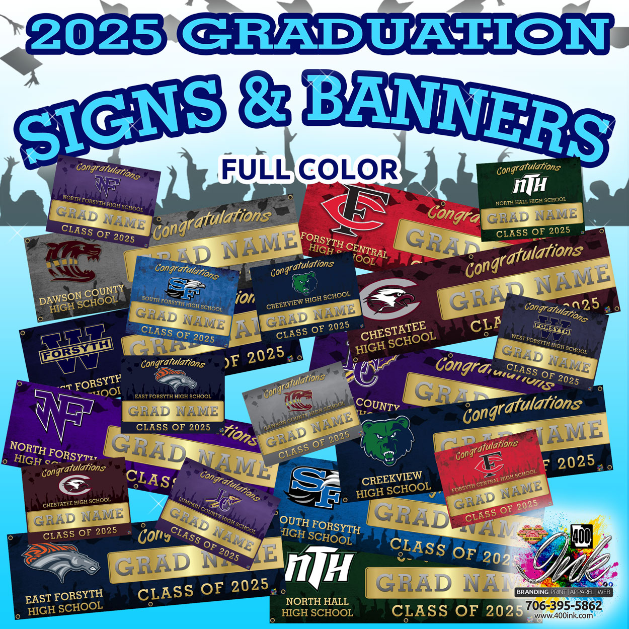 2025 Graduation Signs & Banners - 400Ink.com